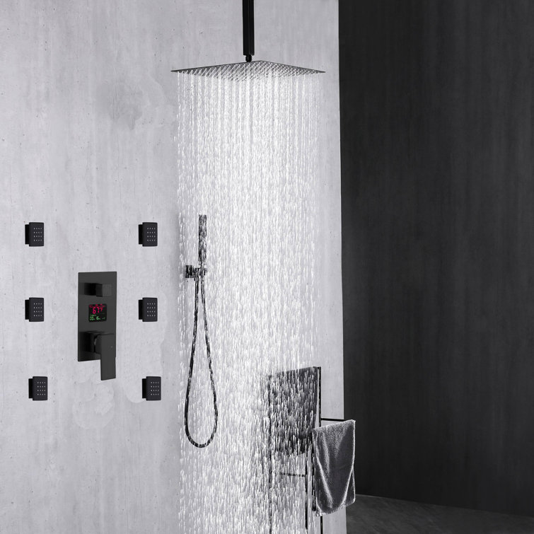 Wonderland America Système de douche thermostatique complet à affichage numérique avec valve ...